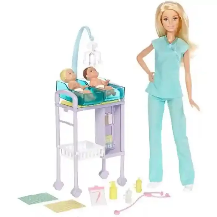 Mattel Barbie gyerekorvos baba ikrekkel - Játékbirodalom